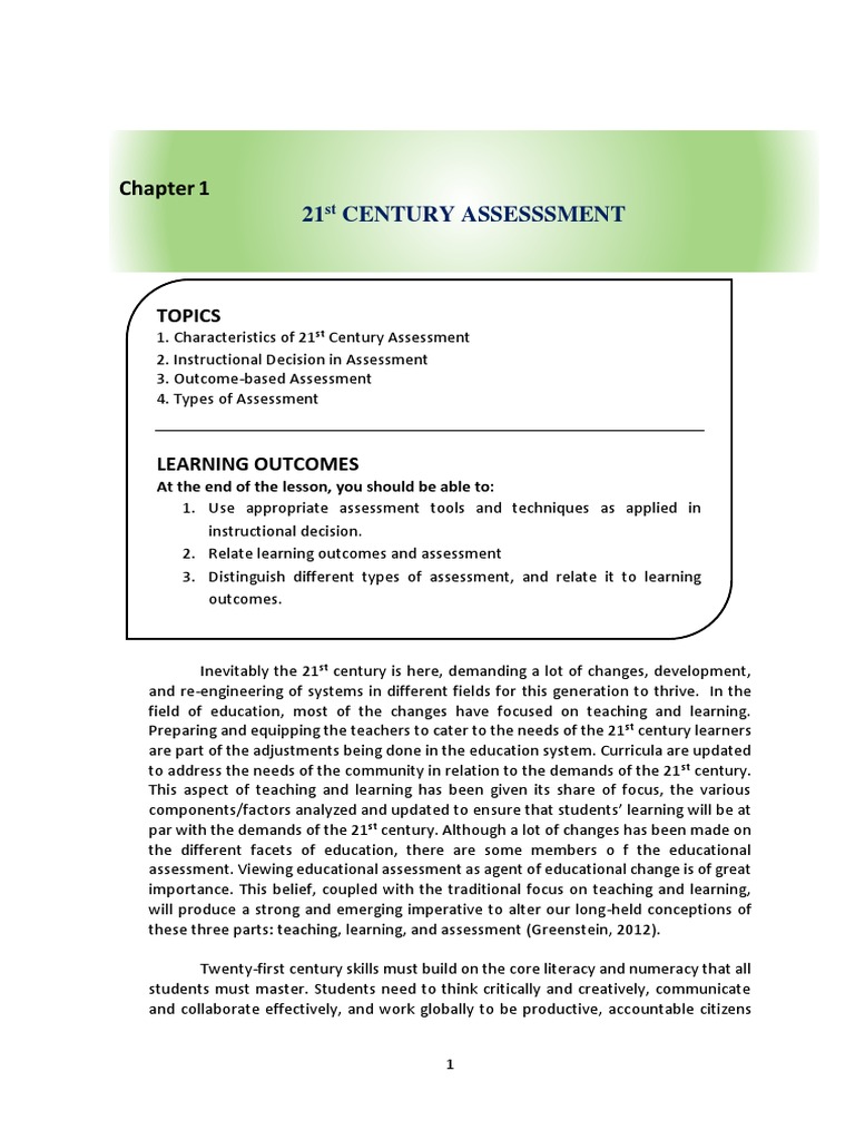 Module Assessment2 Chapter1 | PDF | Educational Assessment | Learning