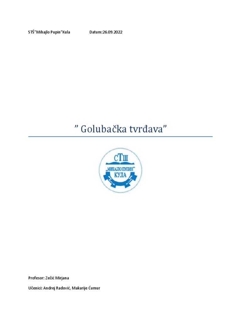 Golubacka Tvrava | PDF