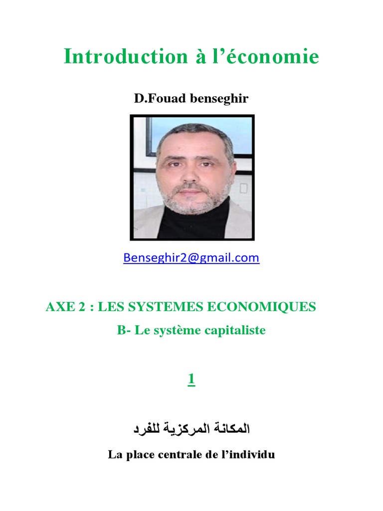 Systèmes économiques : Capitalisme et Individu | PDF