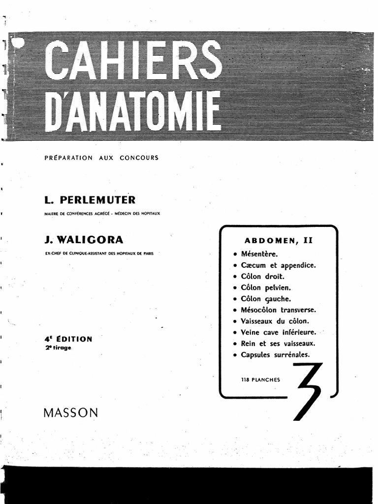 Perlemuter Et Waligora - Cahiers D'anatomie - Abdomen 2 | PDF