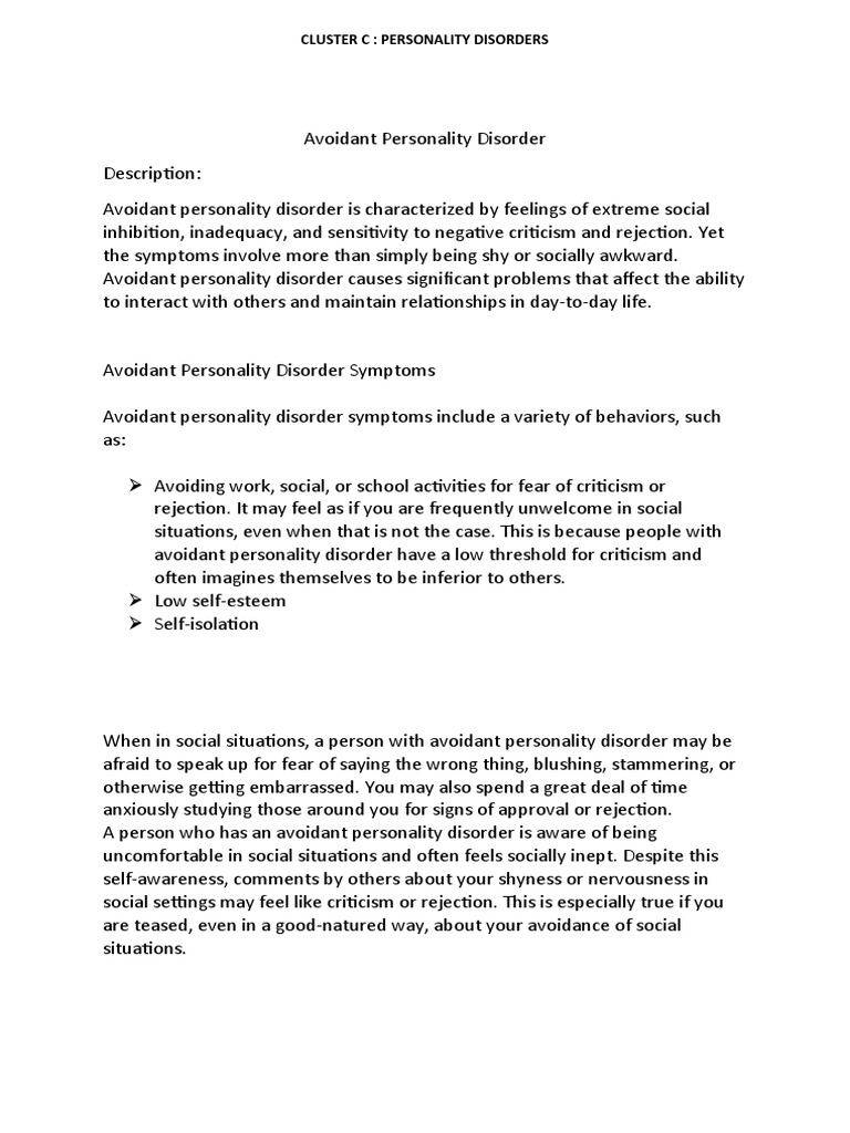 Navigating Avoidant Personality Disorder: An In-Depth Look at Symptoms ...