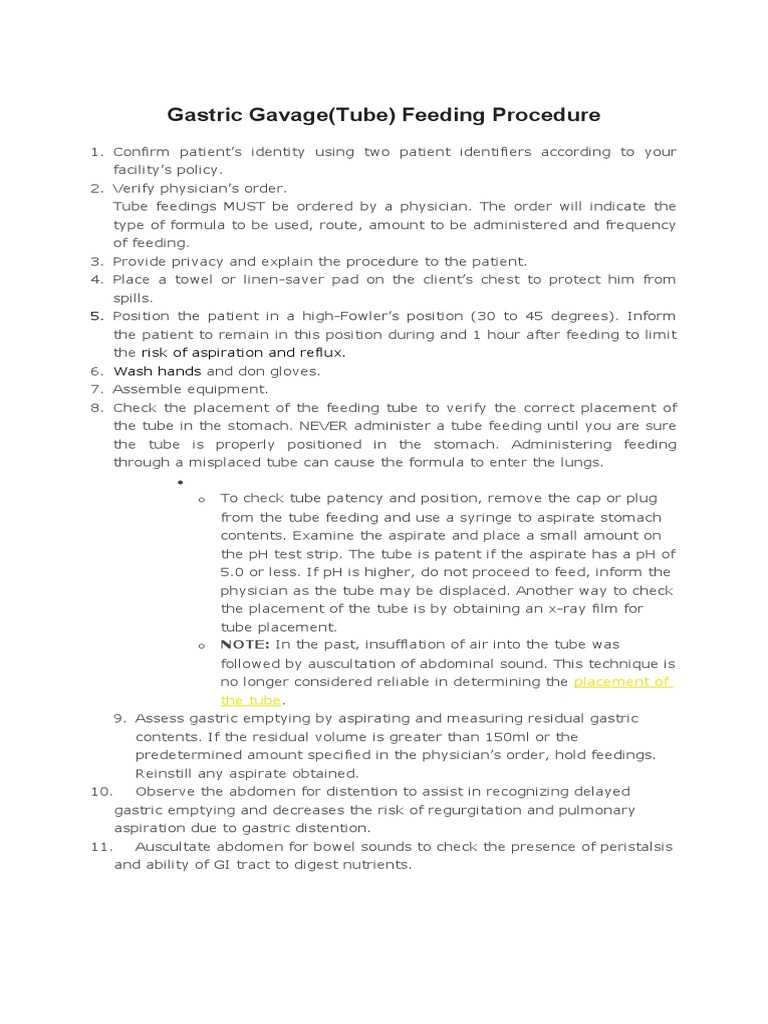 Gastric Gavage | Download Free PDF | Clinical Medicine | Medical ...