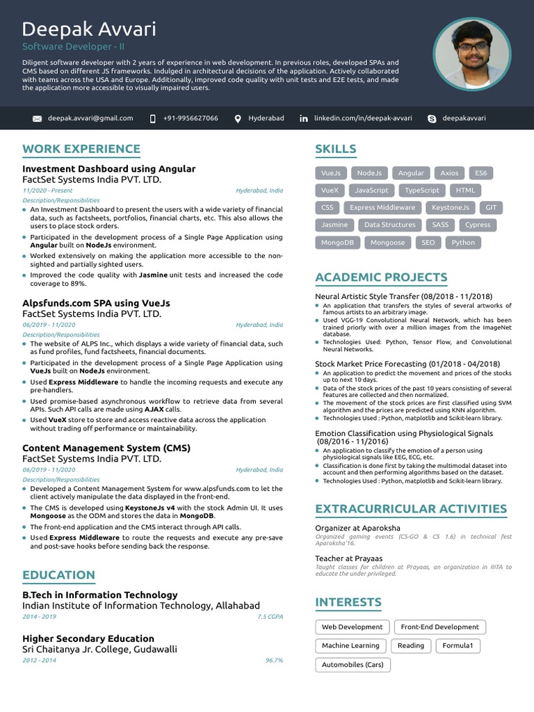 Deepak's Resume | PDF