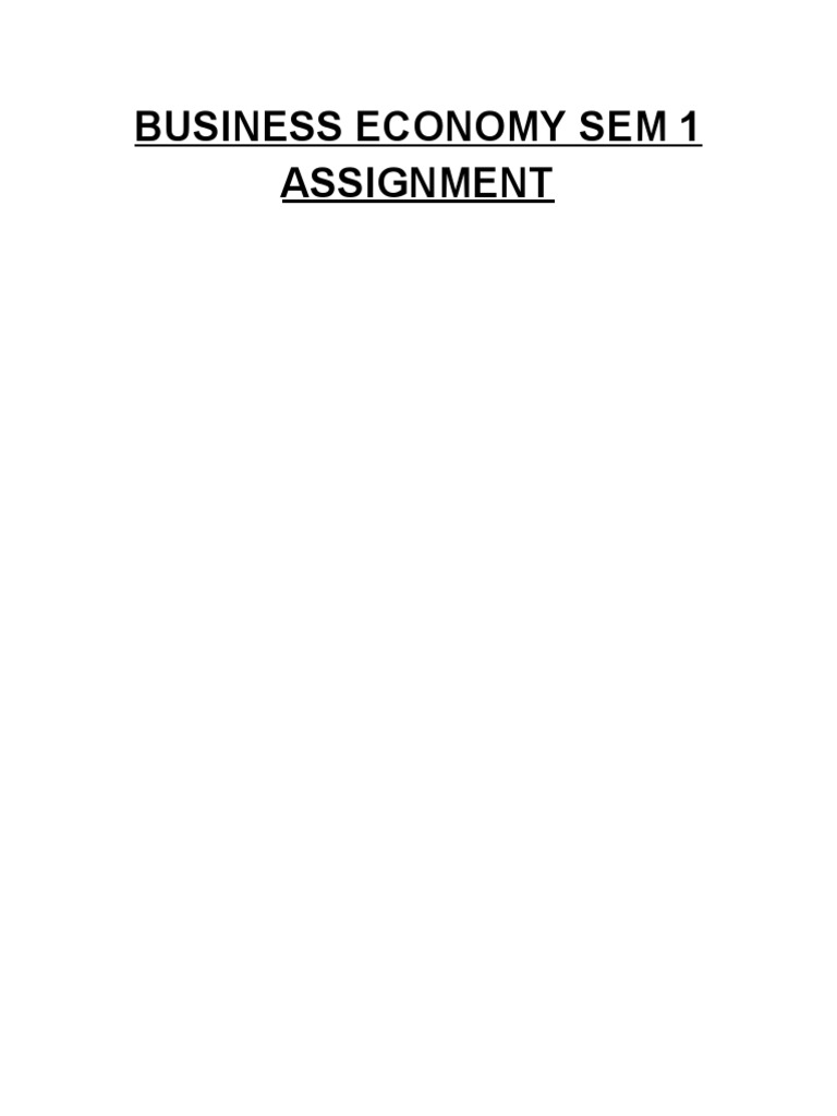 Business Economics Sem 1 Assignment | PDF | Price Discrimination | Economies Of Scale