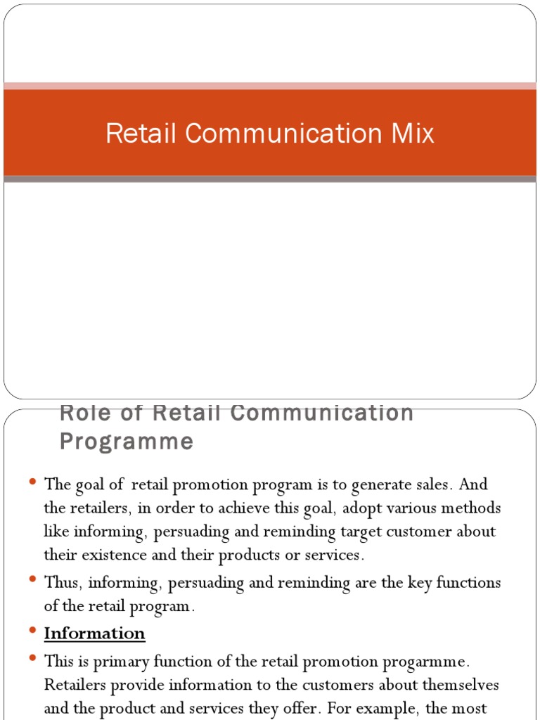 Retail Communication Strategies Explained | PDF | Retail | Direct Marketing