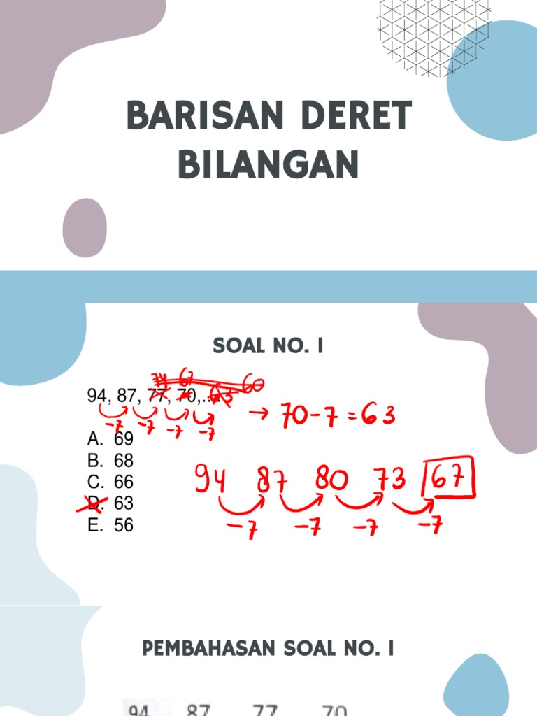 Barisan Deret Bilangan | PDF | Metode & Bahan Ajar