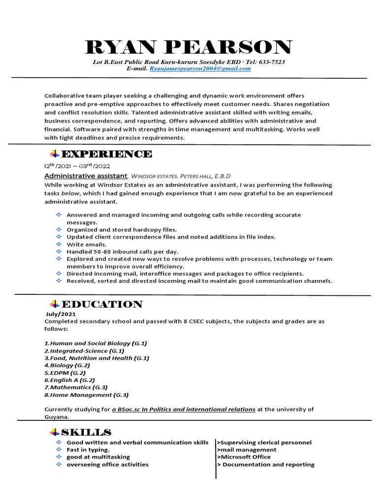 Ryan Pearson RESUME 2004 | PDF