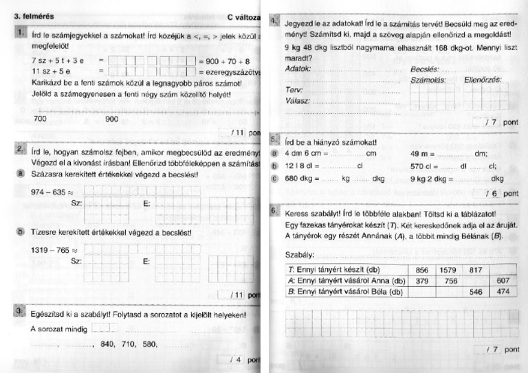 Matek 3. Oszt - 64 | PDF