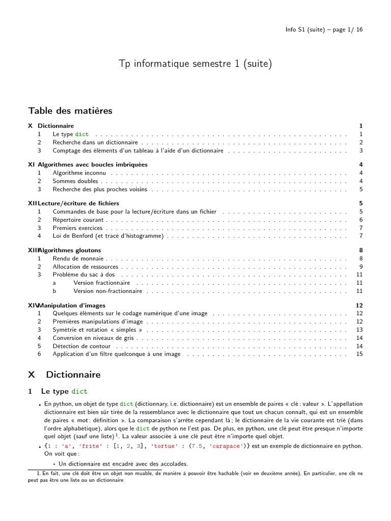 Info Semestre 1 B | PDF | Mathématiques appliqués | Programmation informatique