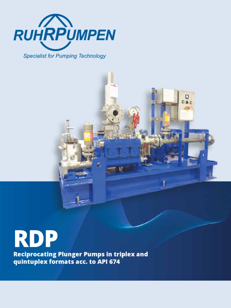 RDP Reciprocating Plunger Pumps Overview | PDF | Pump | Valve
