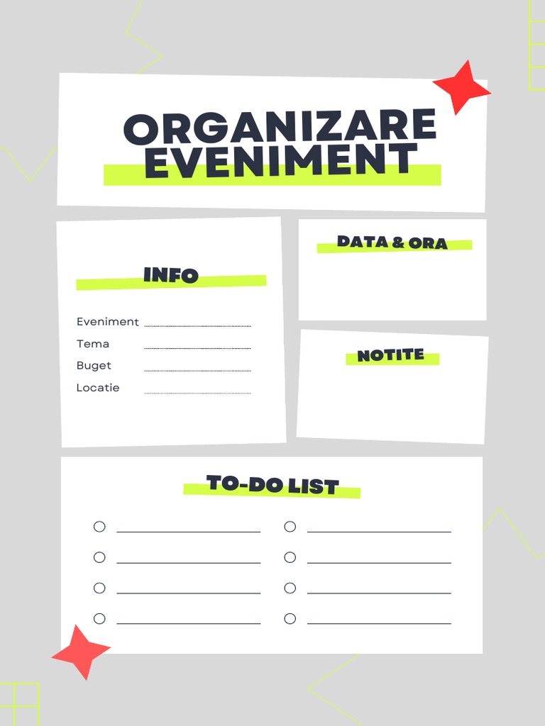 Organizare Evenimente - Fisa Lucru | PDF