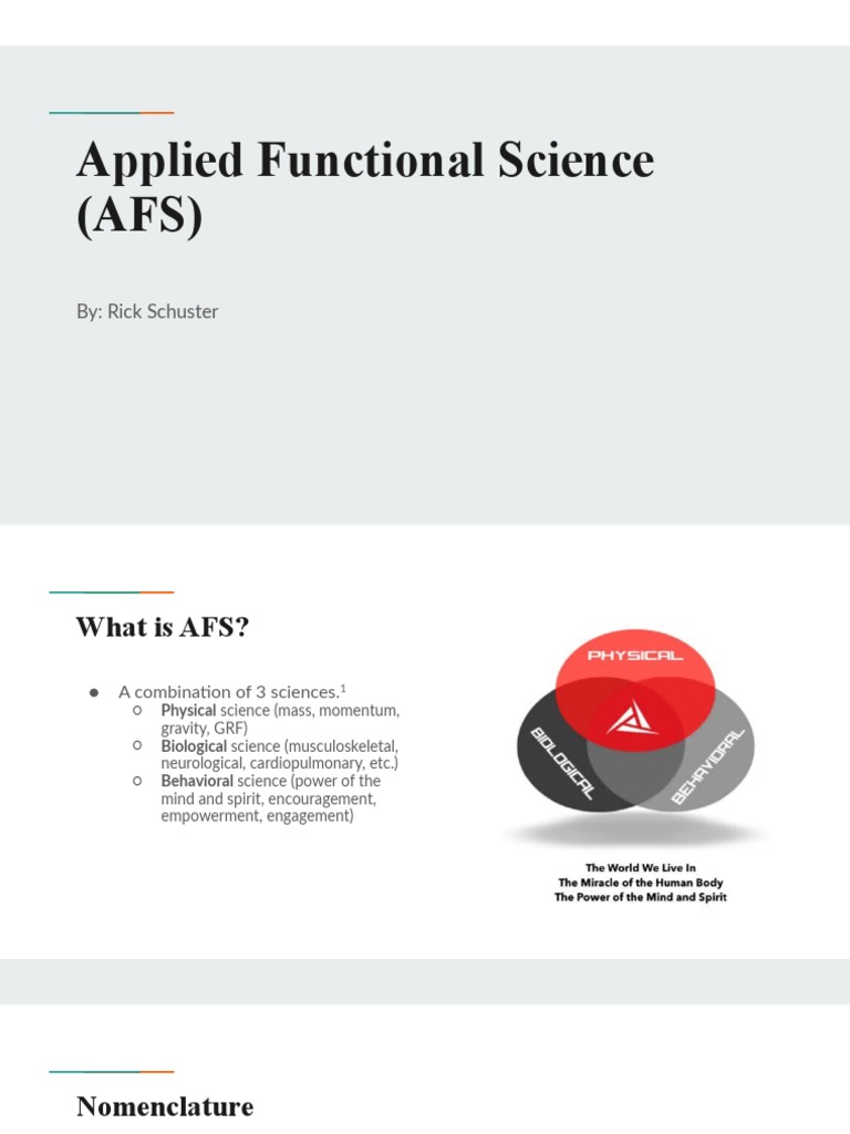 Applied Functional Science Afs | PDF | Foot | Anatomical Terms Of Motion
