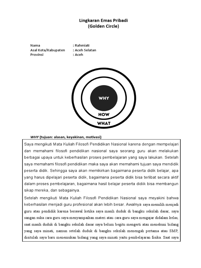 Panduan menulis komitmen diri dalam Mata Kuliah Filosofi Pendidikan Nasional | PDF