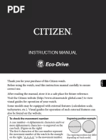 Citizen Instruction Manual B612 | PDF | Watch | Rechargeable Battery