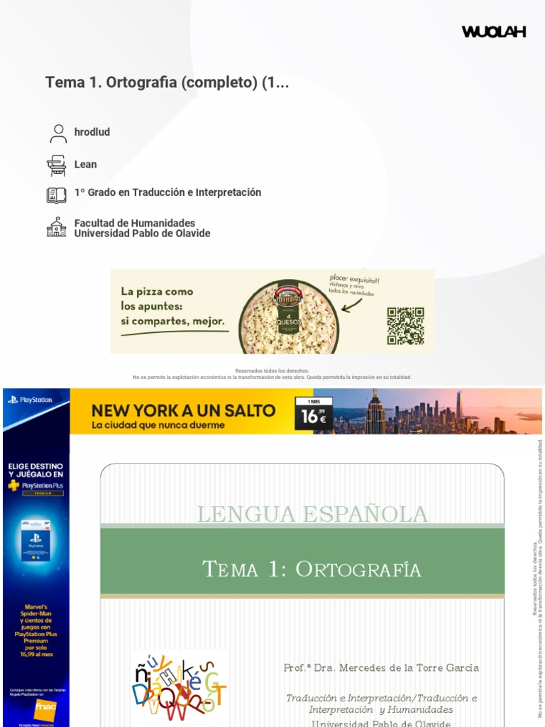 Tema 1 - Ortografía | PDF | Fonética | Voz humana