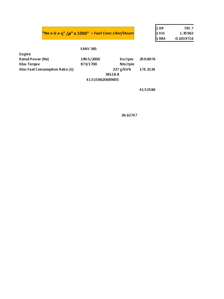 Fuel Consumption Calculator Pdf