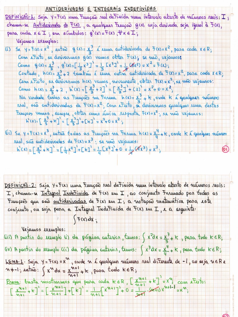 Antiderivadas e Integrais Indefinidas | PDF