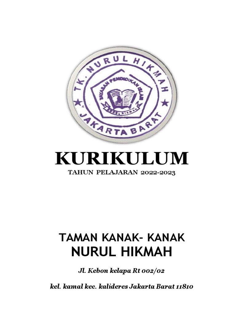 Kurikulum TK Nurul Hikmah | PDF