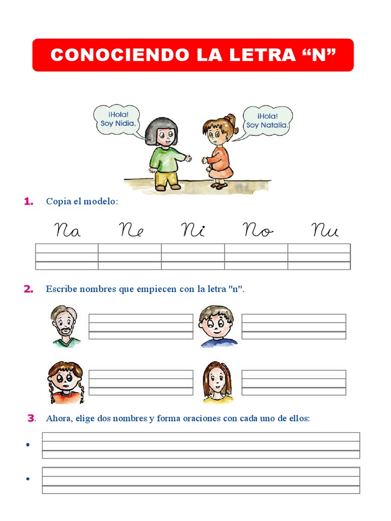 Fonema N para Primero de Primaria | PDF