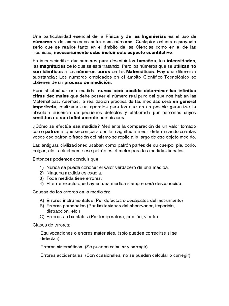 4 Métodos de Medicion Lineal y Errores | PDF | Medición | Matemáticas