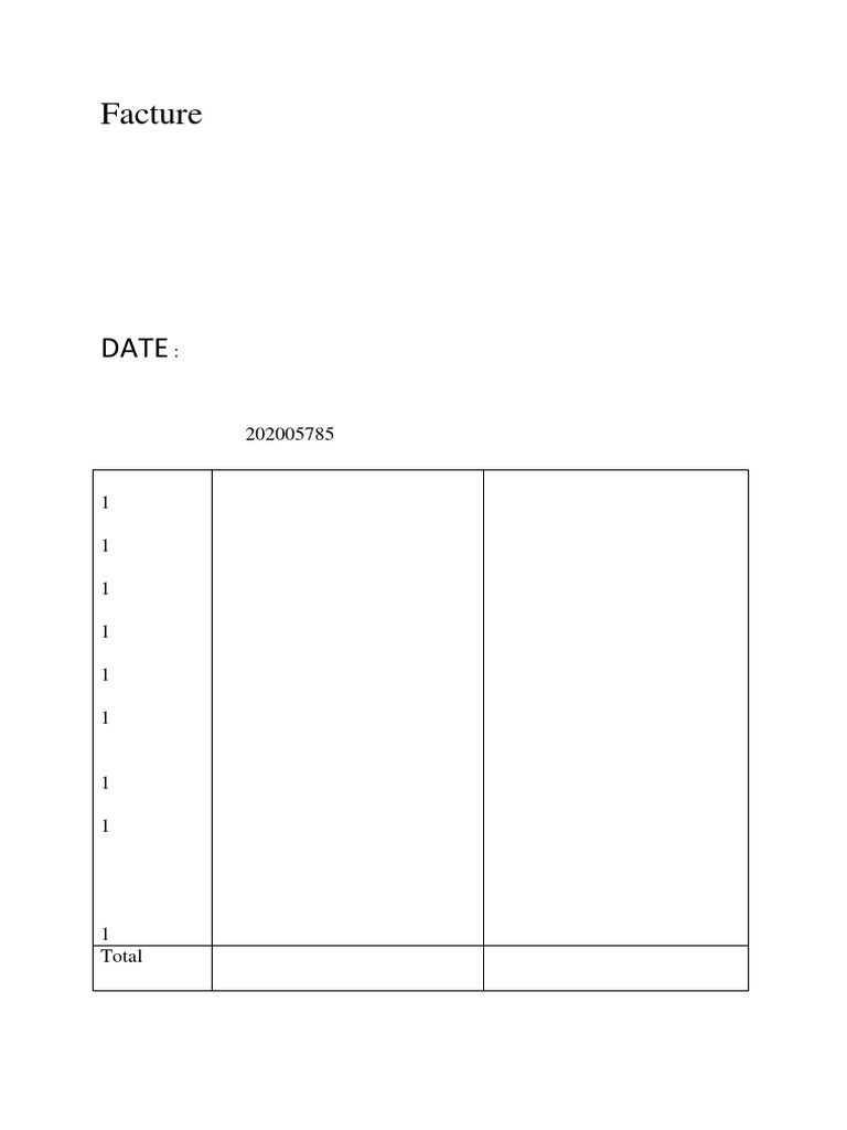 Matrice Facture Ravillon Exemple | PDF