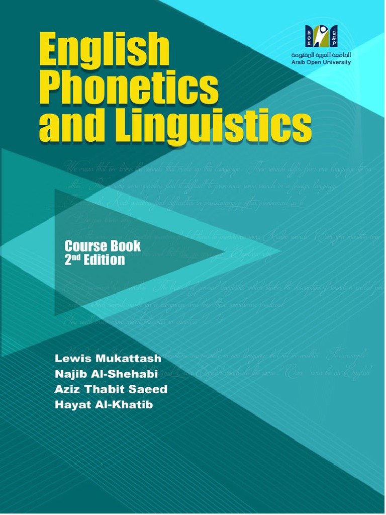 AOU. Linguistics | PDF | Linguistics | English Language