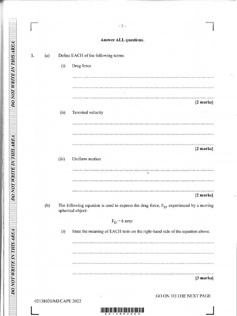 Physics Paper 2 2022 | PDF