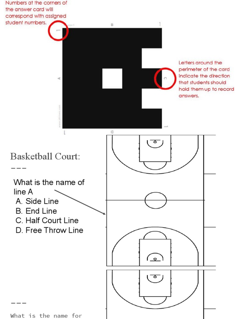 Basketball Court Line Quiz | PDF
