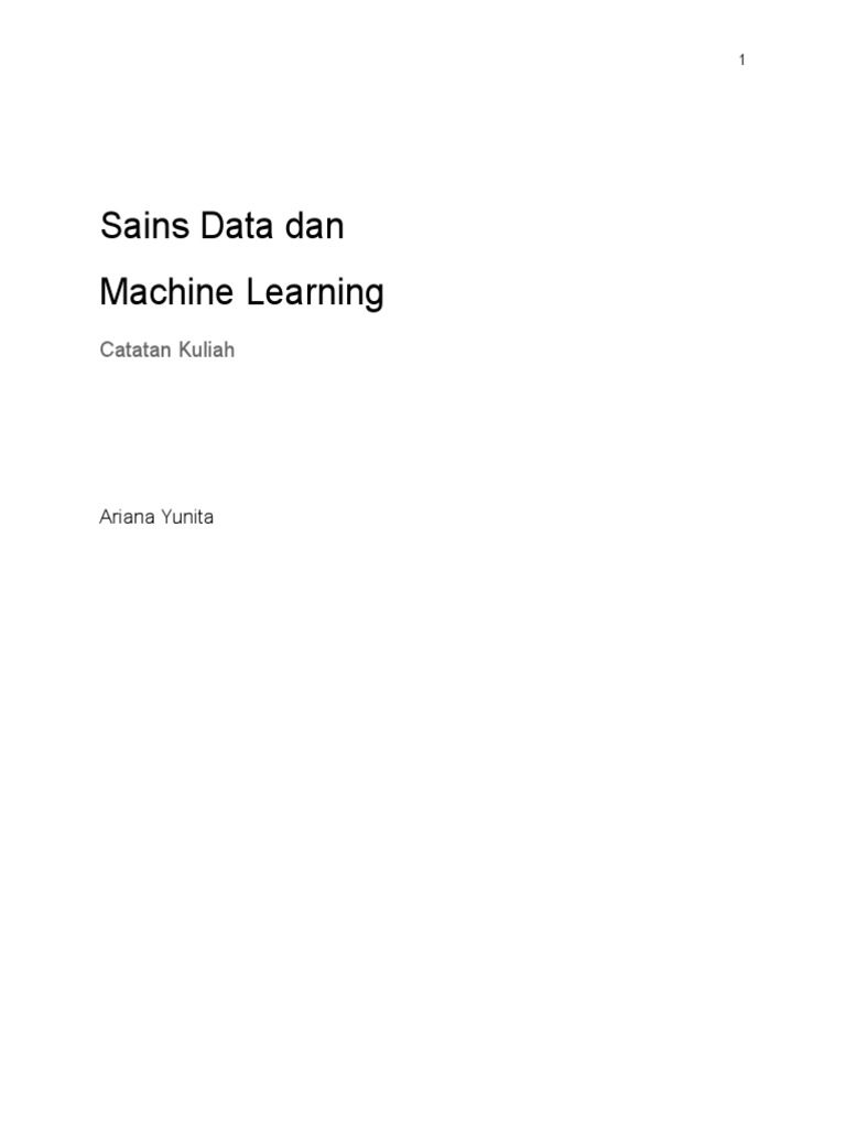 Rangkuman Data Science Dan Machine Learning-1-50 | PDF