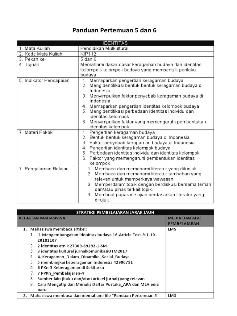 Panduan Pertemuan 5 Dan 6 | PDF