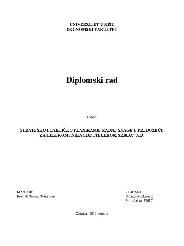 Diplomski Rad-Konacna Verzija | PDF