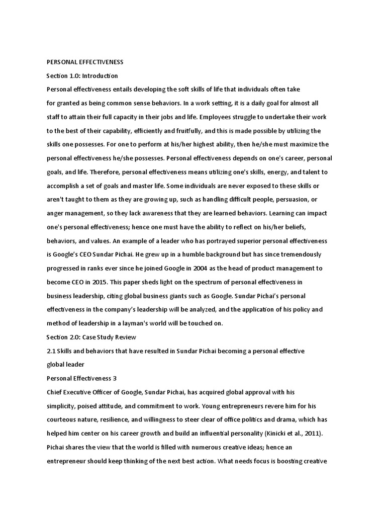 Personal Effectiveness | PDF | Leadership | Optimism