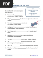 Comparative Adjectives - More & Most Worksheet | PDF | Self-Improvement ...