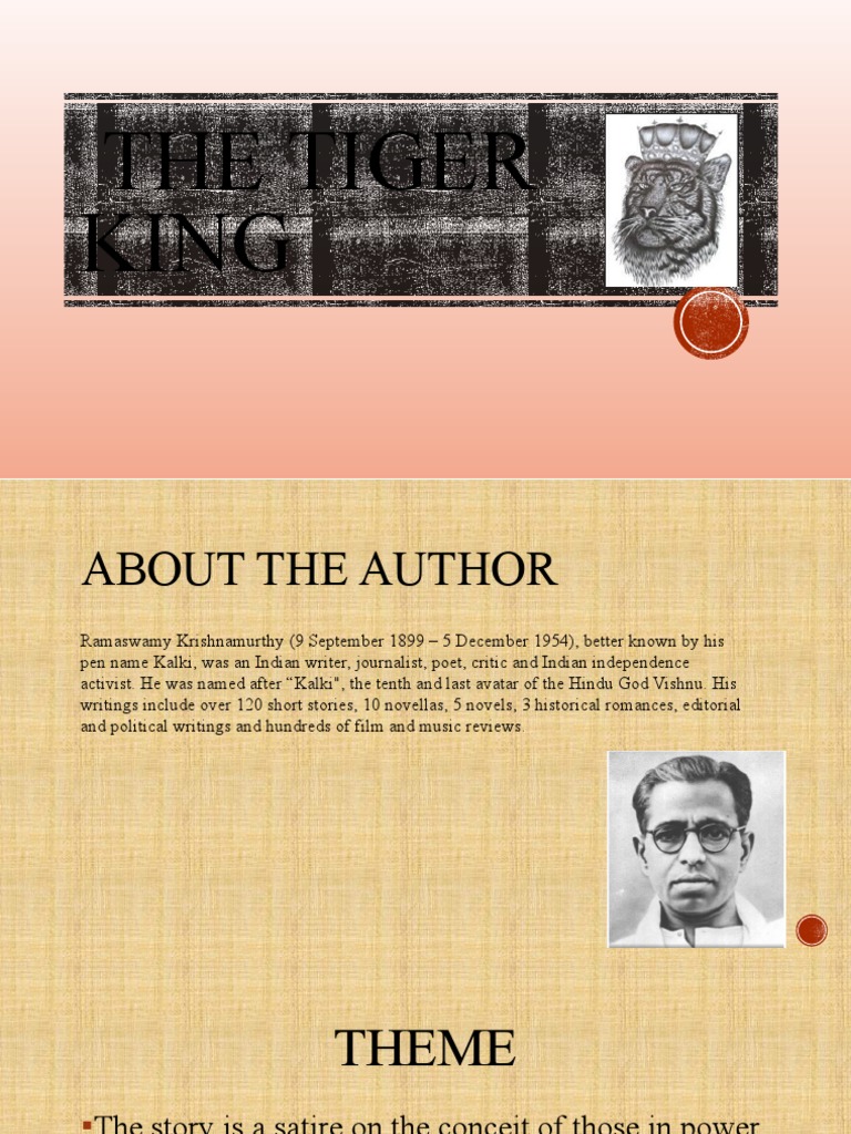 The Tiger King | PDF | Kalki Krishnamurthy