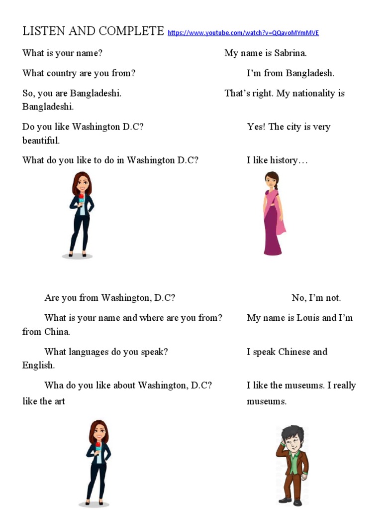 Listen and Complete Https | PDF