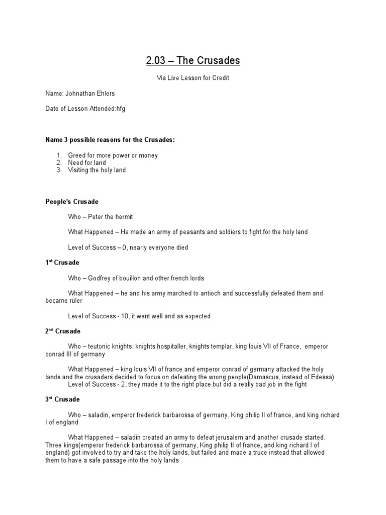 The Crusades in 40 Characters | PDF | Crusades | High Middle Ages