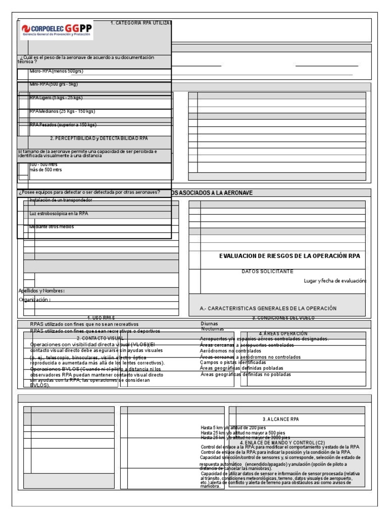 Evaluación de Riesgos de La Operación (RPA) | PDF | Aeropuerto | Vehículo aéreo no tripulado