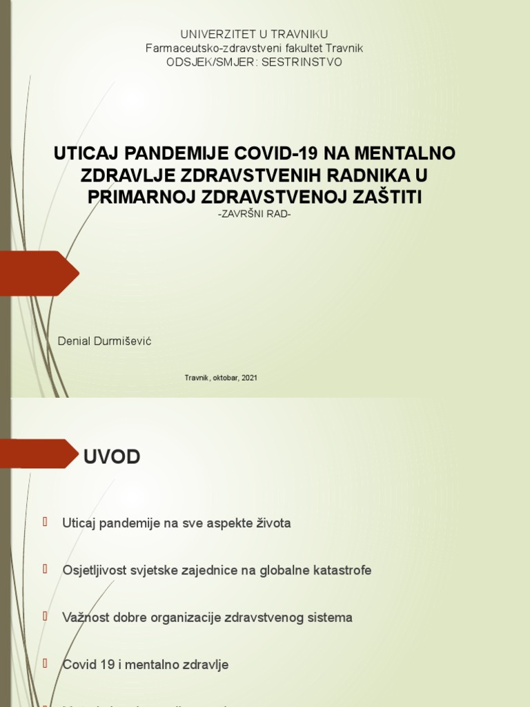 Diplomski Prezentacija (1847) Najnoviji | PDF