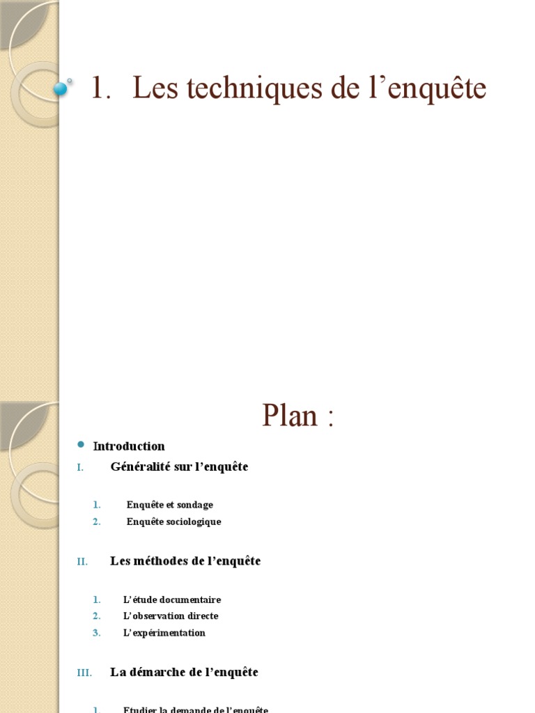 Techniques d'enquête en sciences sociales | PDF | Sondage d'opinion ...