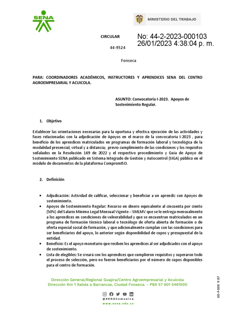 No: 44-2-2023-000103 26/01/2023 4:38:04 P. M.: Circular | PDF