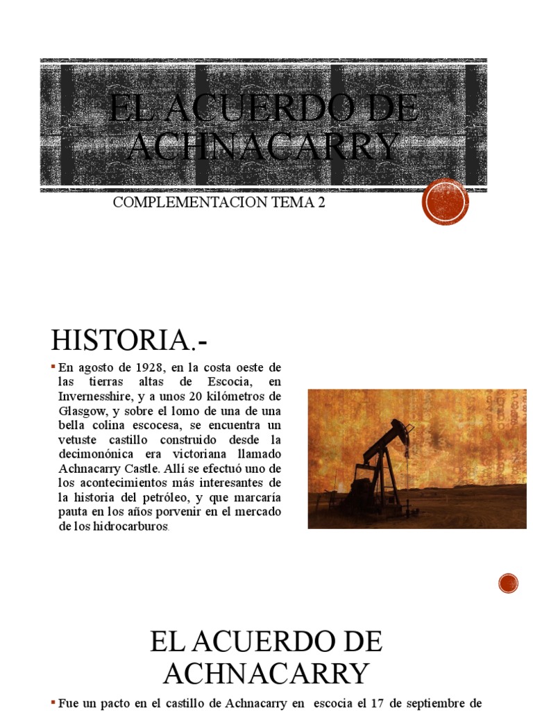 El Acuerdo de Achnacarry | Descargar gratis PDF | Petróleo | Escocia