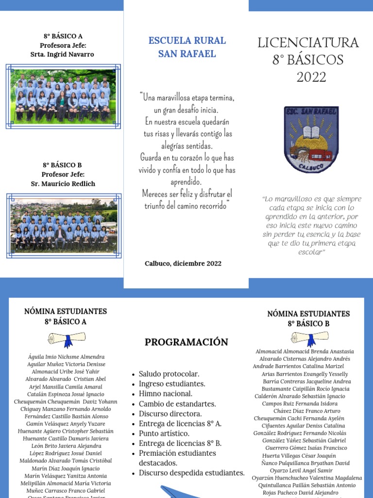 Tríptico Licenciatura 8vos 2022 Final | PDF