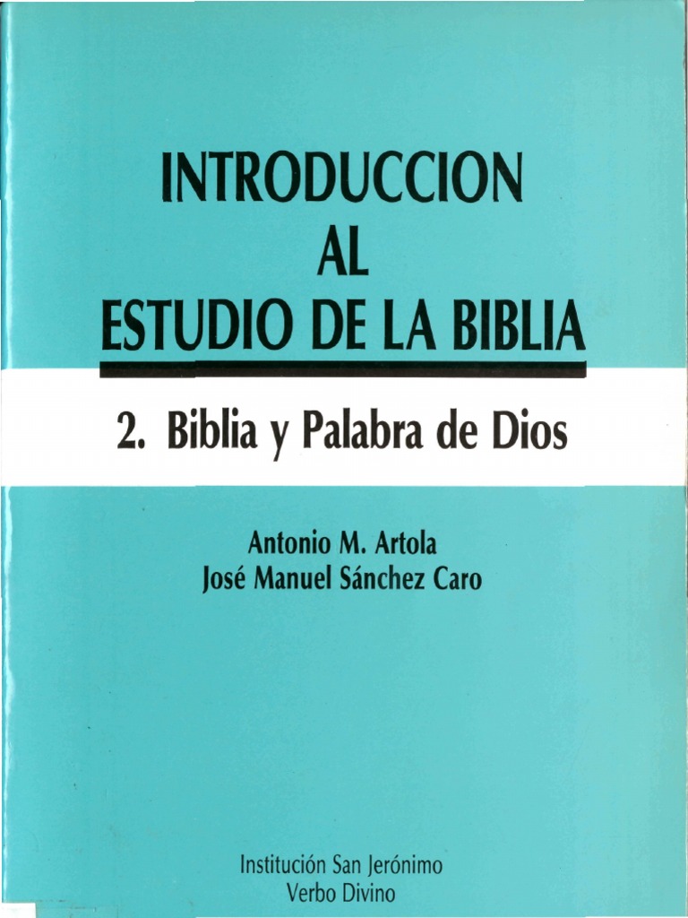 Antonio-M-Artola-Jose Acute-Manuel-Sanchez-Caro-Biblia-Y-Palabra-De ...