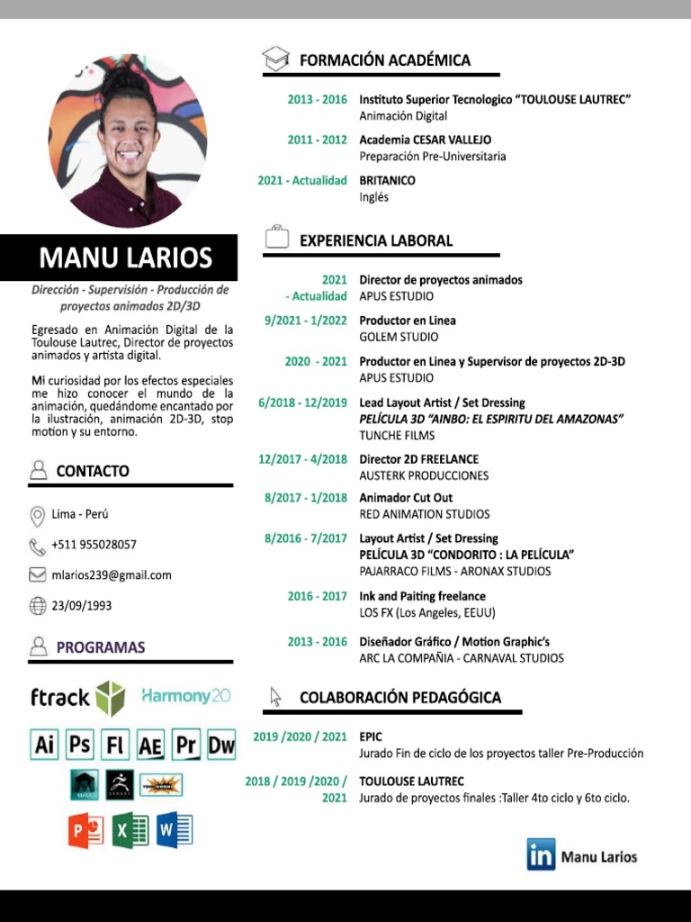 CV - Manu Larios - 2022 | PDF