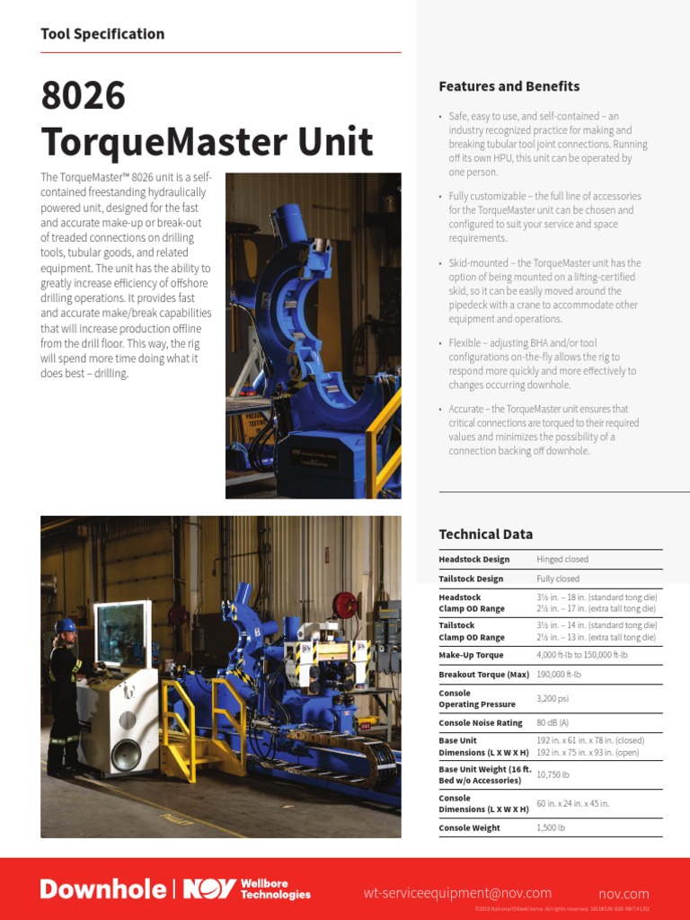 8026 TorqueMaster Technical Summary | PDF | Tools | Mechanical Engineering