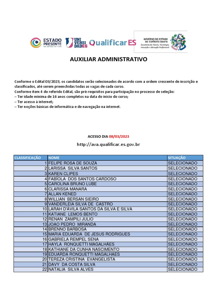 Auxiliar Administrativo | PDF