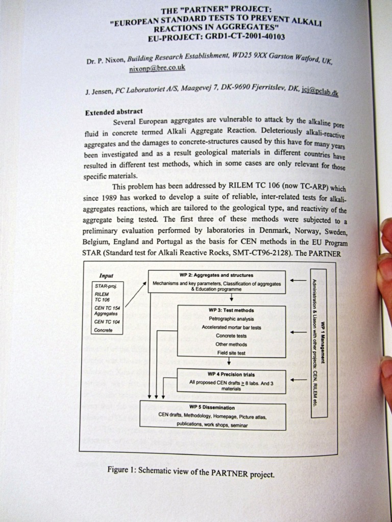 Teh Partner Project European Standard Test To Prevent Alkali Reactions ...