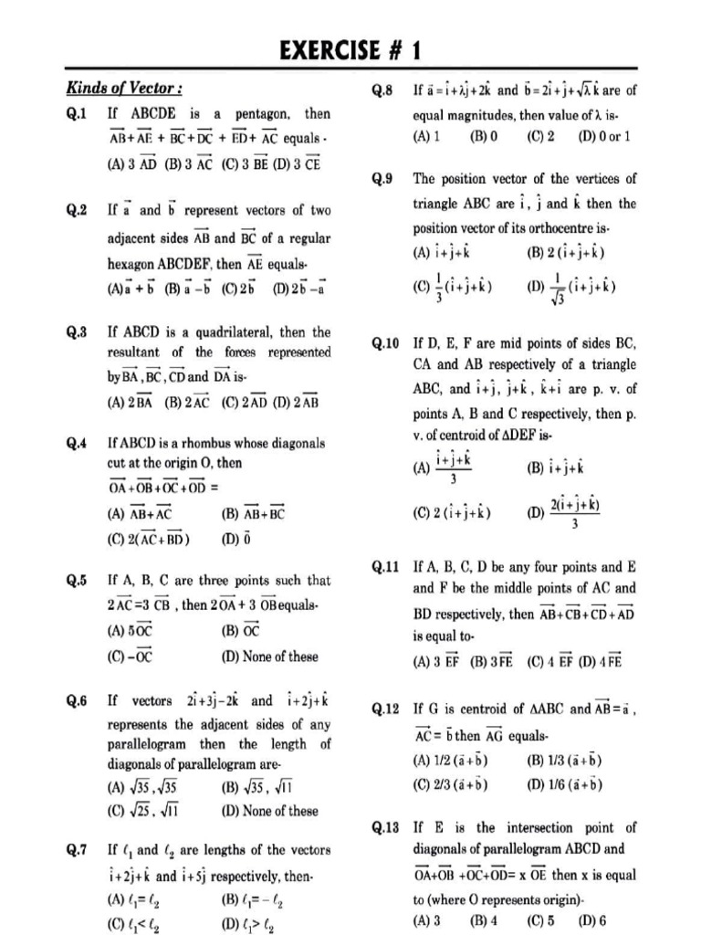 Vectors DPP 1672724266172 | PDF | Geometry | Elementary Geometry