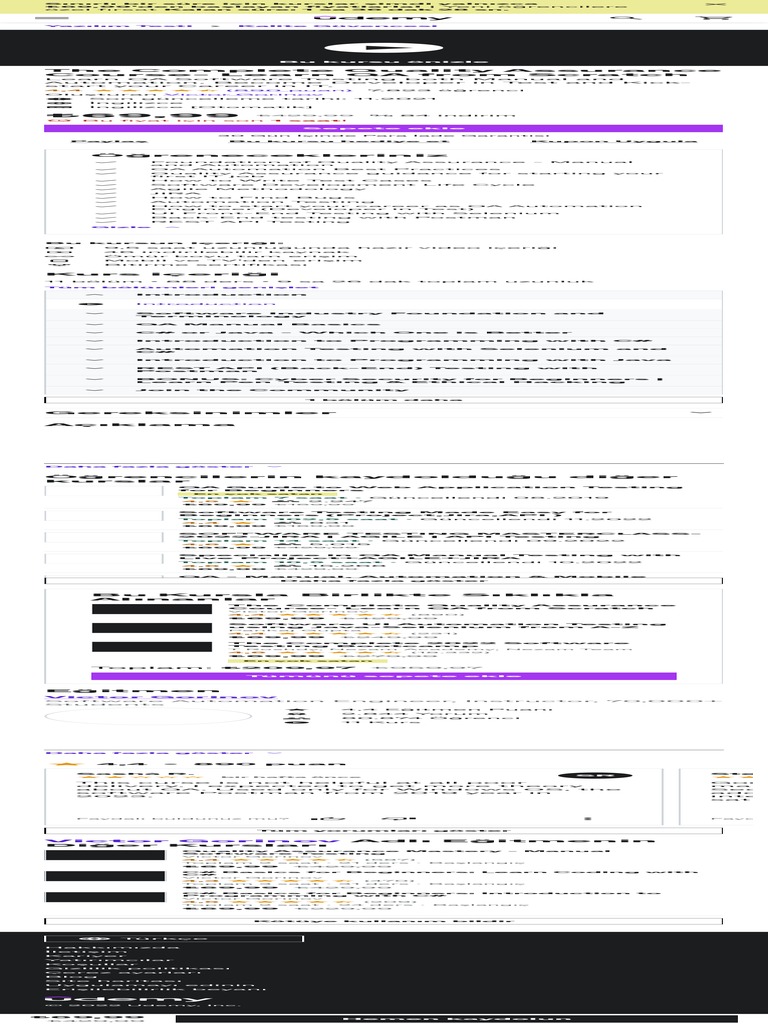The Complete Quality Assurance Course - Learn QA From Scratch Udemy | PDF