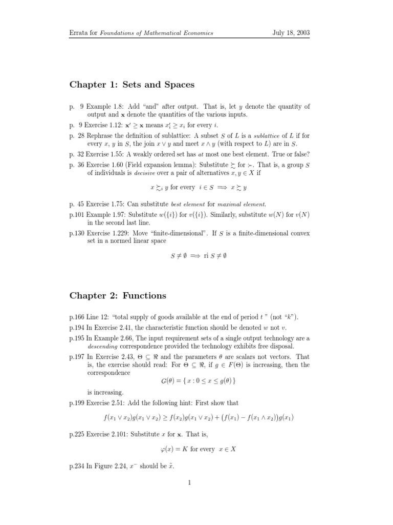 Carter (2001) Errata | PDF | Analysis | Mathematics